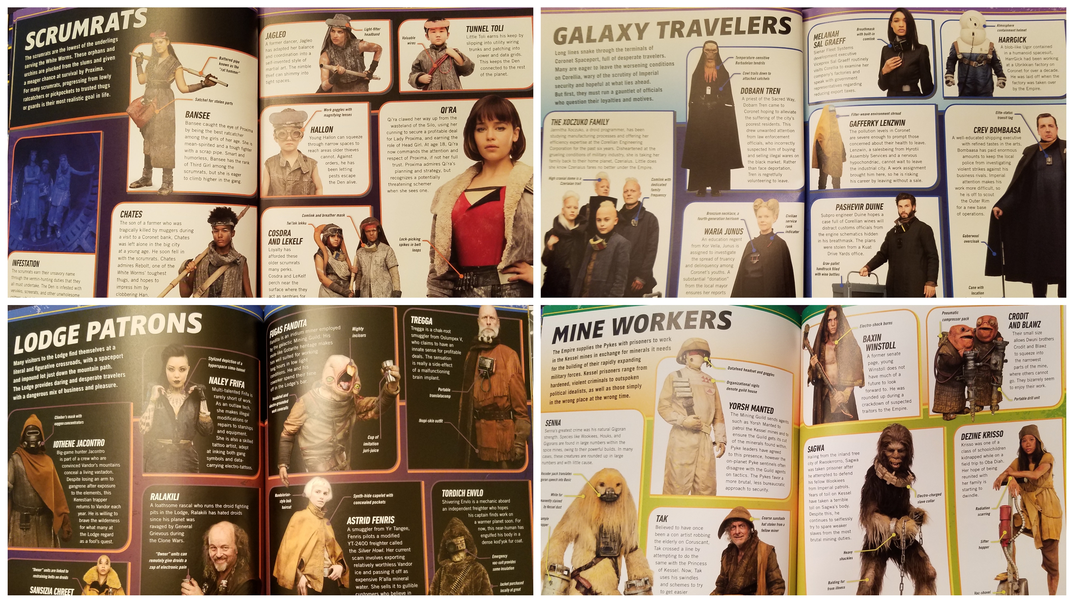 Various individual characters described in the Solo Visual Guide ...